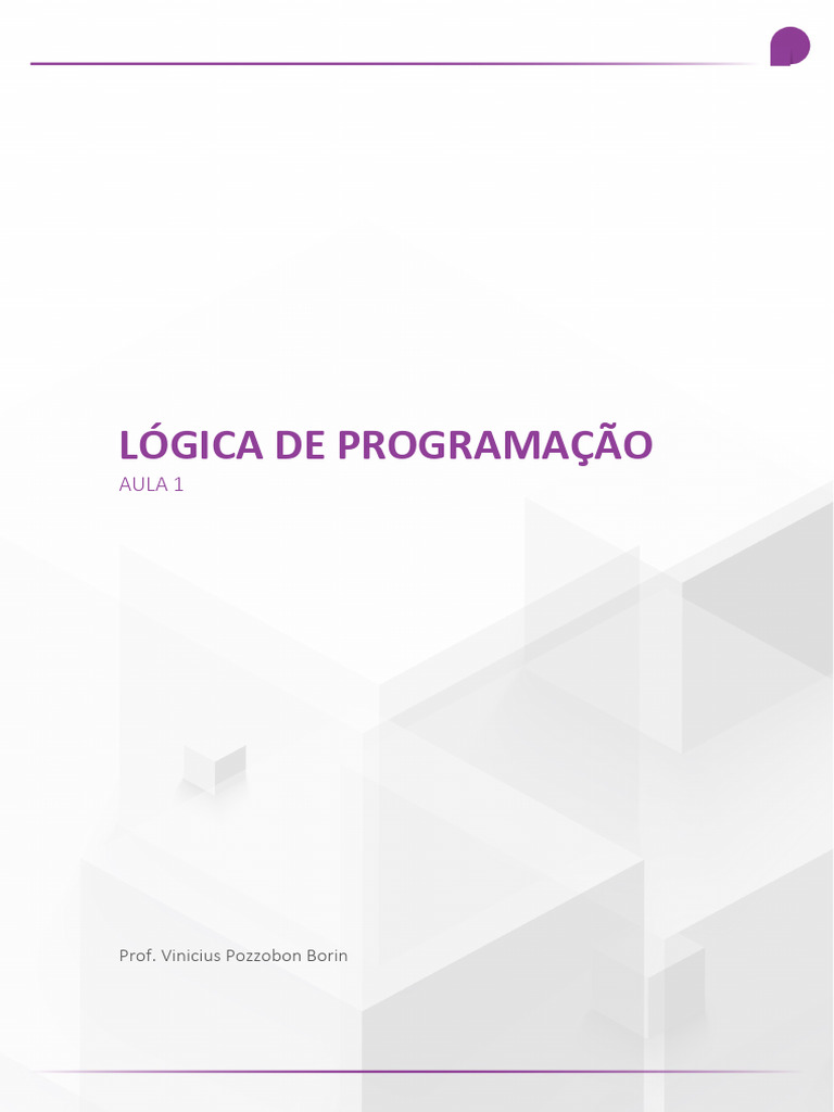 Aula 01 Lógica De Programação Apostila Pdf Unidade Central De