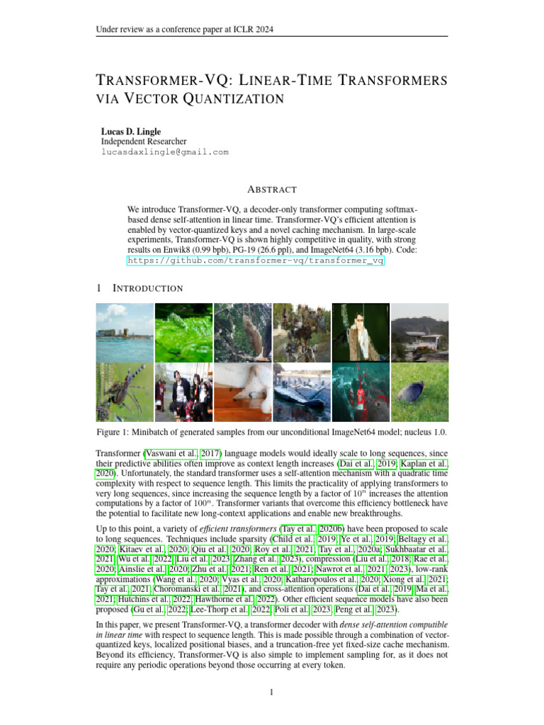 Transformer-VQ Linear-Time Transformers via Vector Quantization | PDF | Function (Mathematics ...