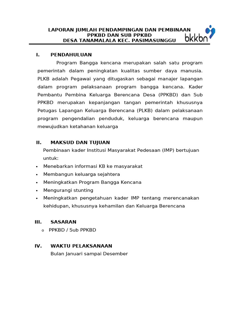 26.a. LAPORAN PENDAMPINGAN PPKBD | PDF