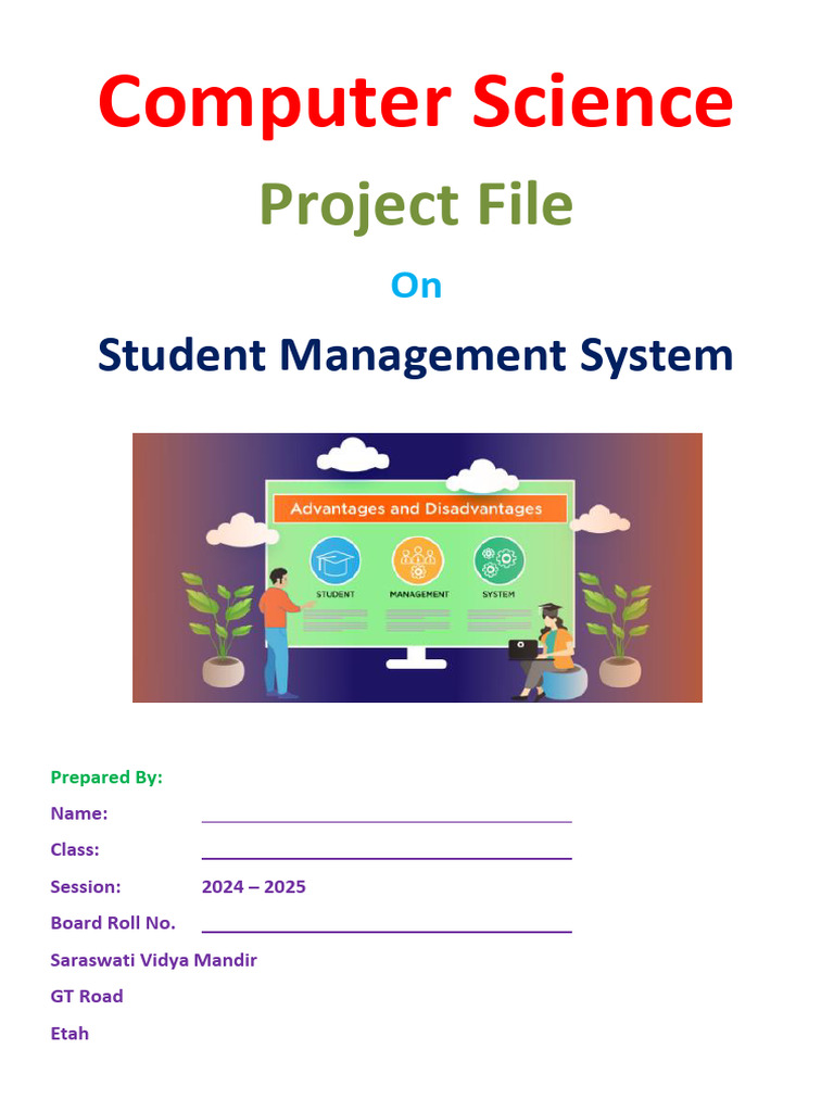 Project File On Student Mangment System Pdf Computer Programming