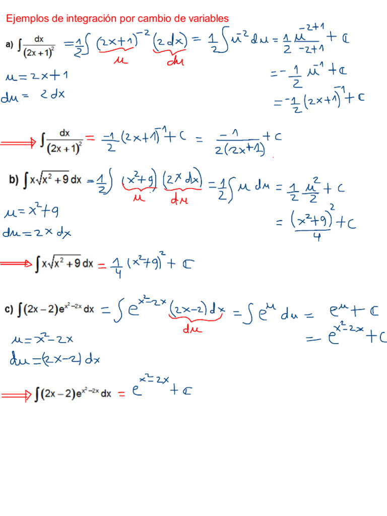 Ejemplos de M-Todos de Integraci-N 1 | PDF
