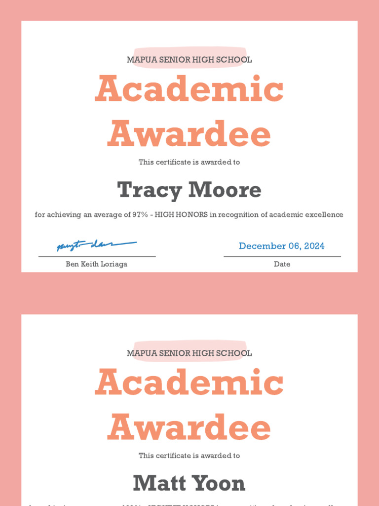 Certificate-Mail Merge | PDF