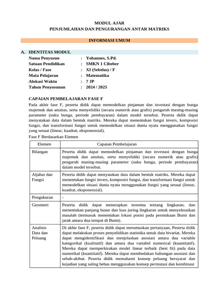 MTK 11 - Bab 3 Sub Bab 4 | PDF