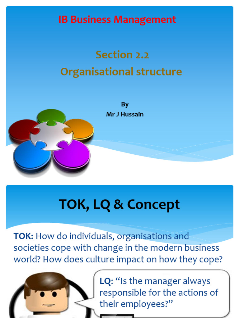 2.2 Organisational Structure - IB | PDF | Decentralization ...