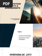 Amendments in Constitution of 1973 | PDF | Government | Public Law