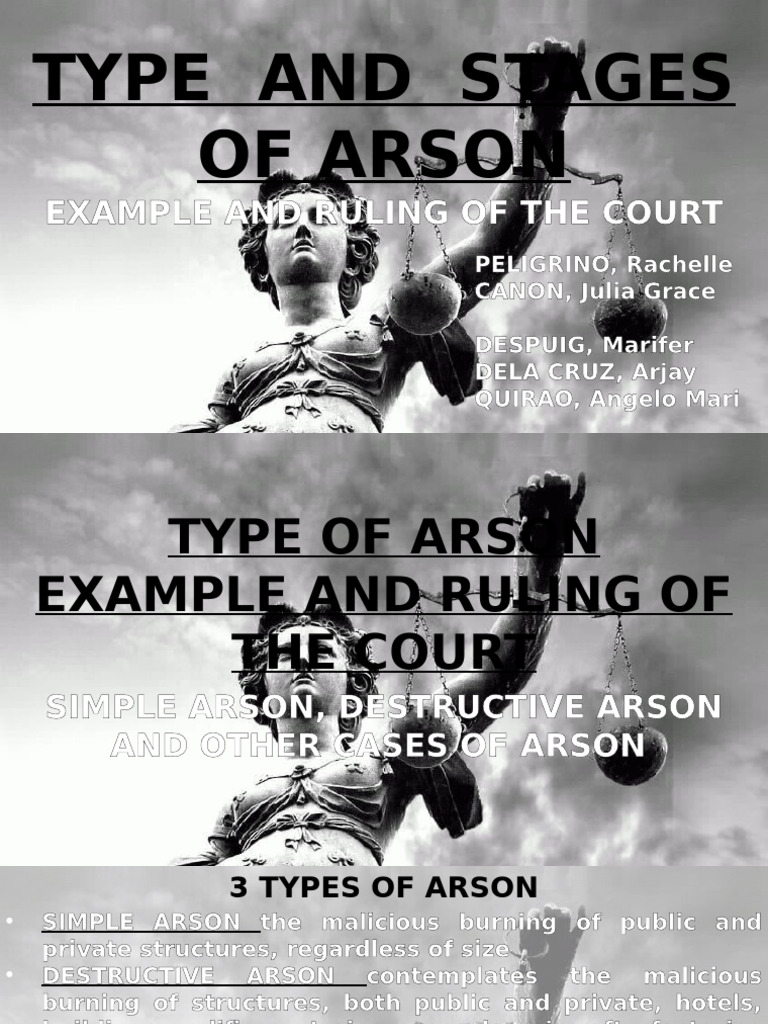 Types and Cases of Arson in the Philippines | PDF | Crime & Violence ...
