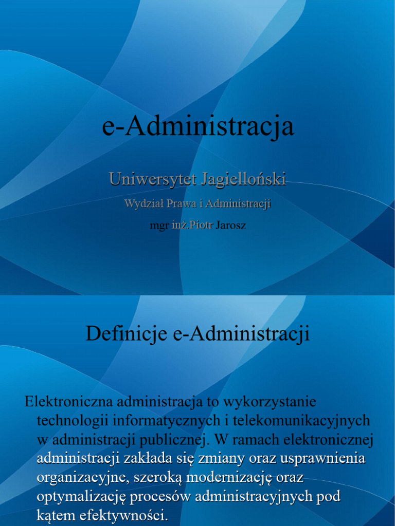 E Administracja | PDF