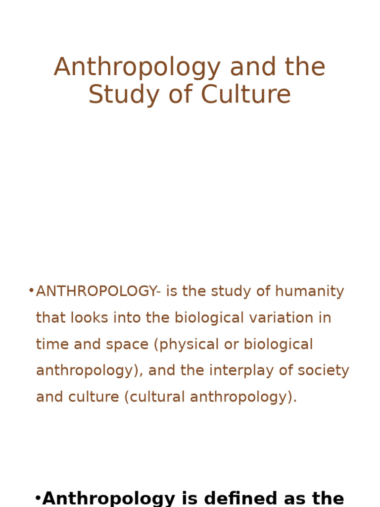 Understanding Anthropology and Culture | PDF | Anthropology | Linguistics