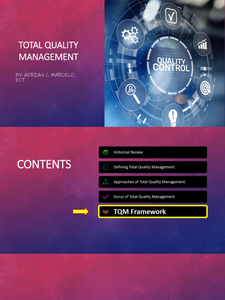 4 - TQM Frameworks Part 1 | PDF | Lean Manufacturing | Toyota