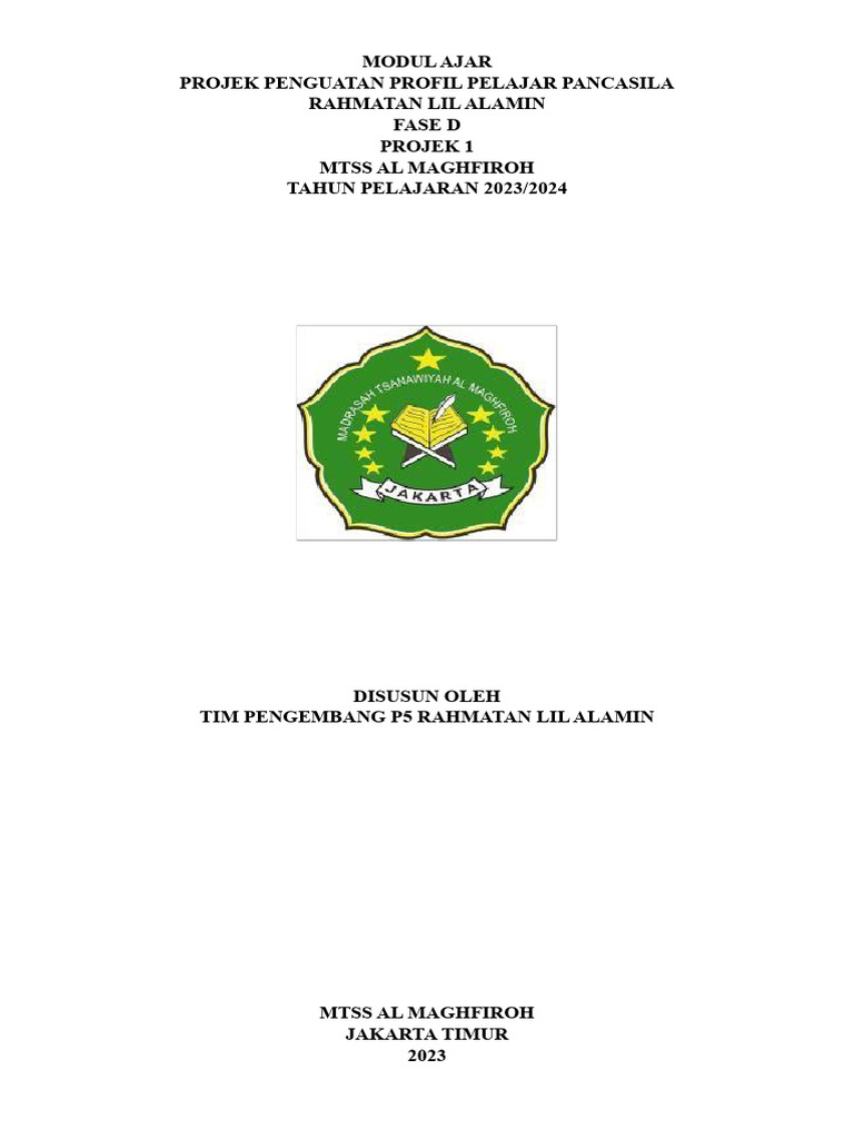 Modul Ajar P5 Ra Eco Brick | PDF