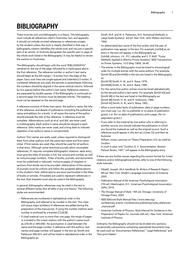 Bibliography | PDF | Citation | Apa Style