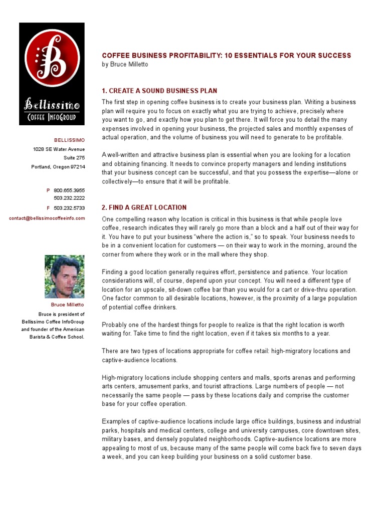 Coffee Business Success: 10 Key Tips | PDF | Career & Growth | Self ...