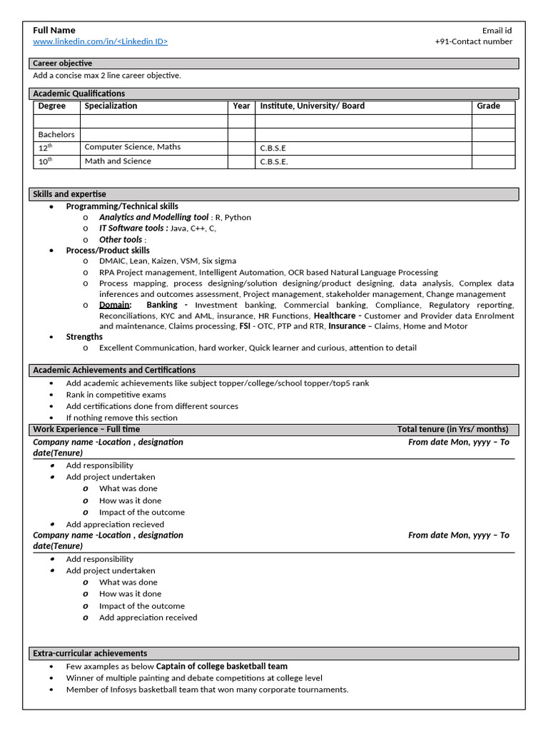 Format resume | PDF | Business | Computing