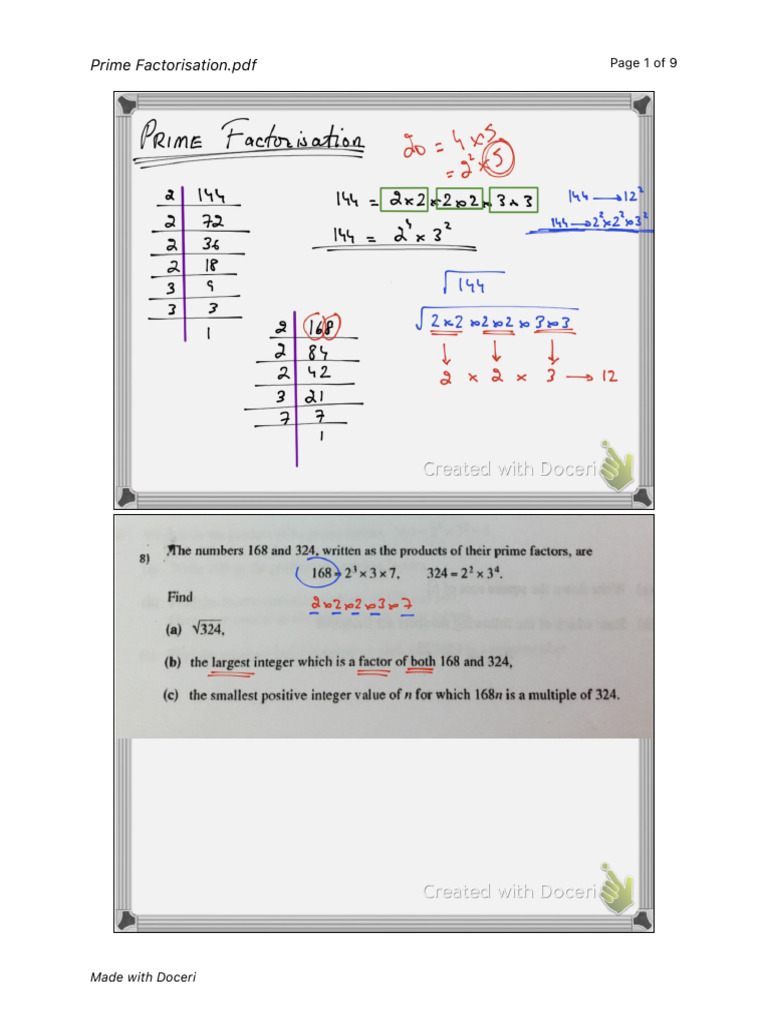 Prime Factorisation | PDF
