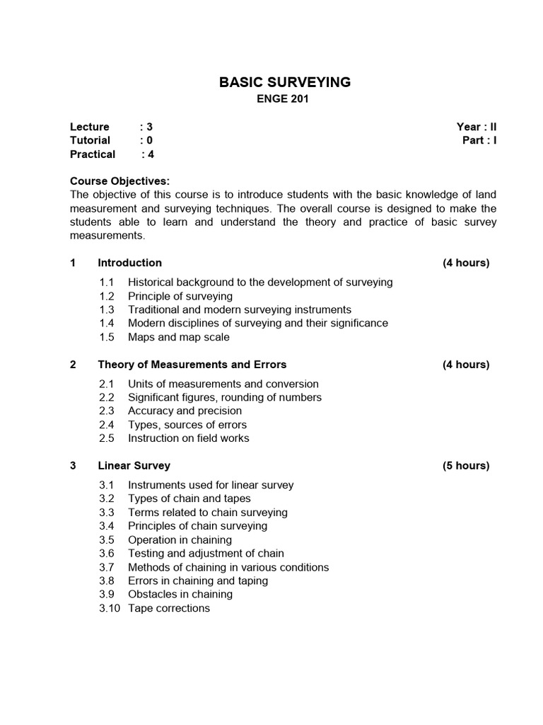 GE-201-BASIC-SURVEYING | PDF | Surveying | Compass