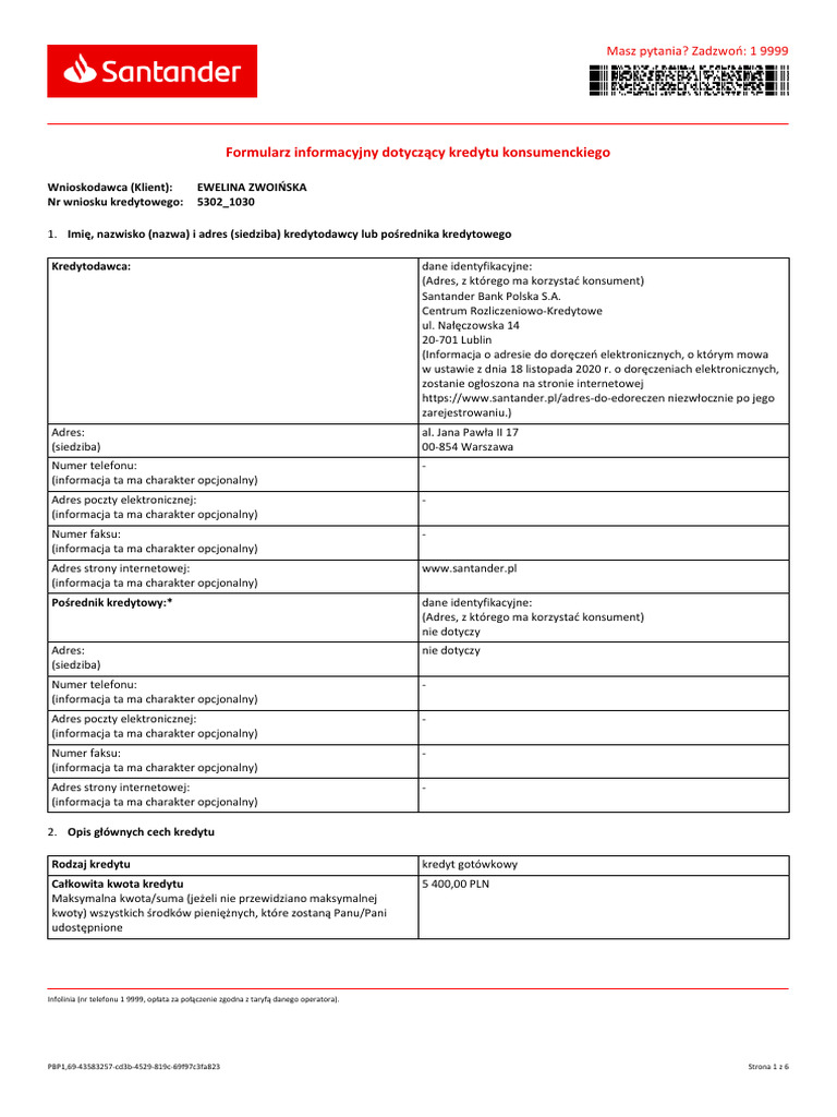 Formularz informacyjny | PDF