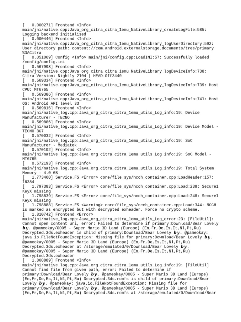citra_log | PDF | Computing Platforms | System Software