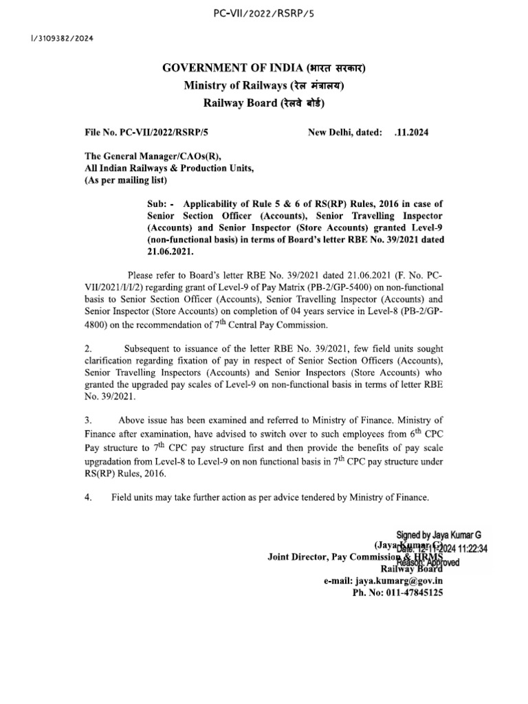 Fixation Option On NFU Railway Board 12 11 2024 | PDF