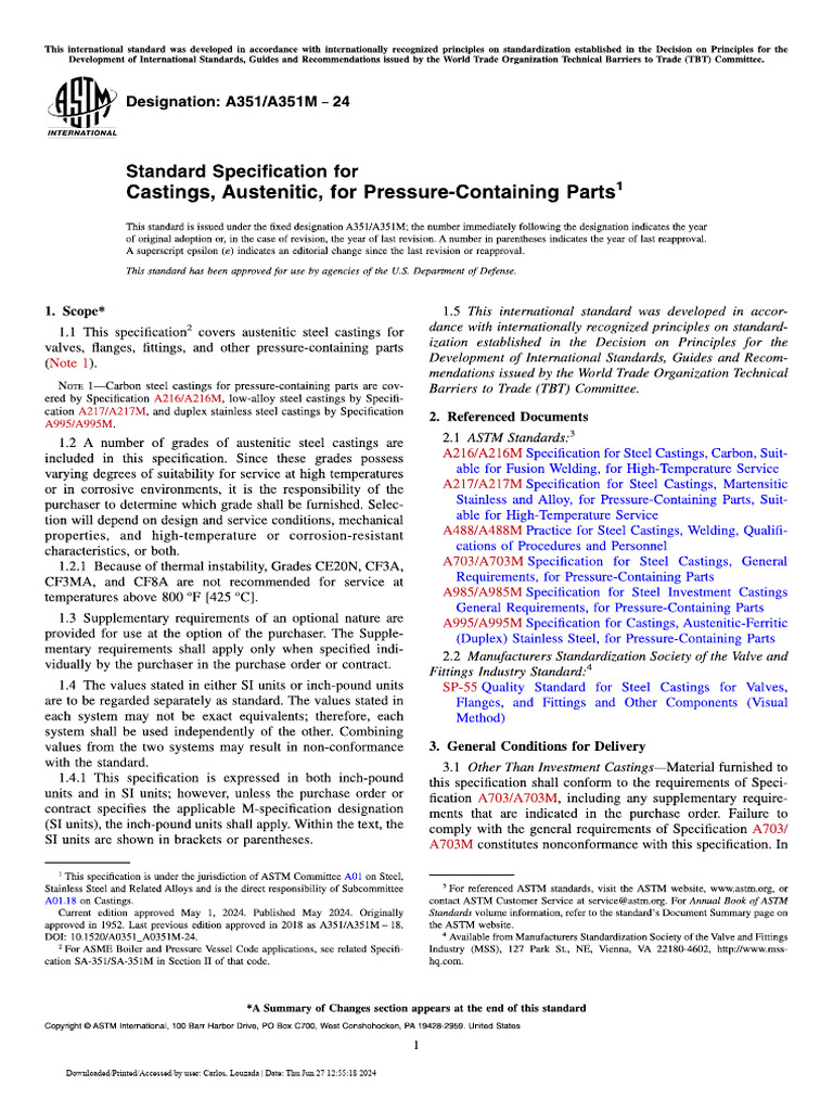 a351-a351m - 24 | PDF