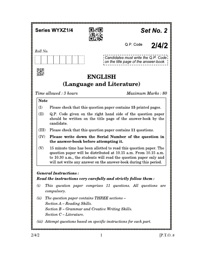 English Paper 2 | PDF | Evidence | Communication