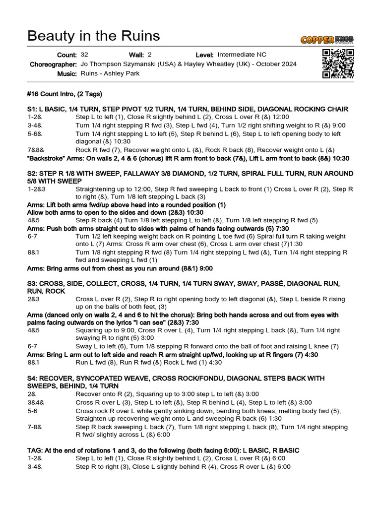 Intermediate Dance Routine | PDF