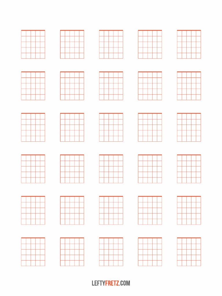 5x6 Blank Guitar Chord Chart | PDF