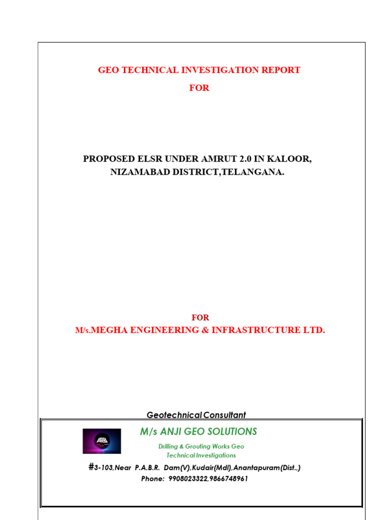 SBC Report ELSR @ Kaloor | PDF | Soil | Solid Mechanics