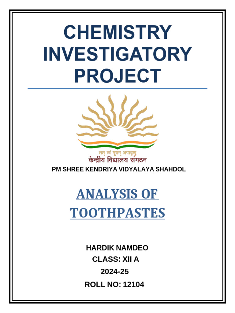 Chemistry Project | PDF | Chemical Substances
