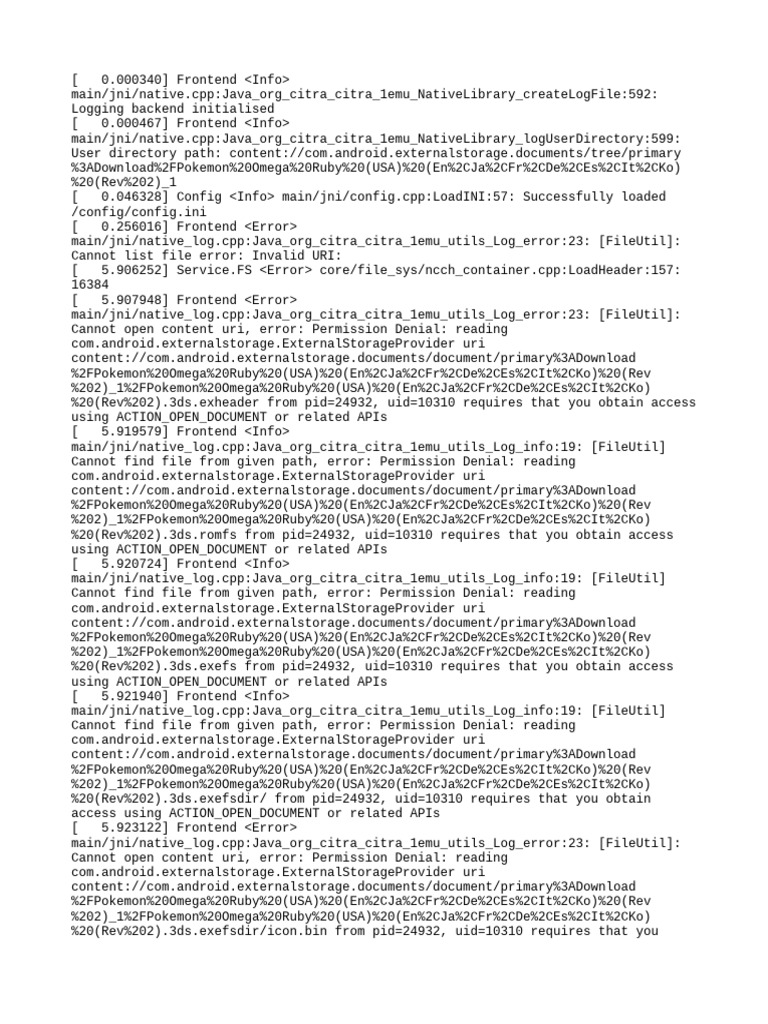 Citra Log | PDF | Computer Science | System Software