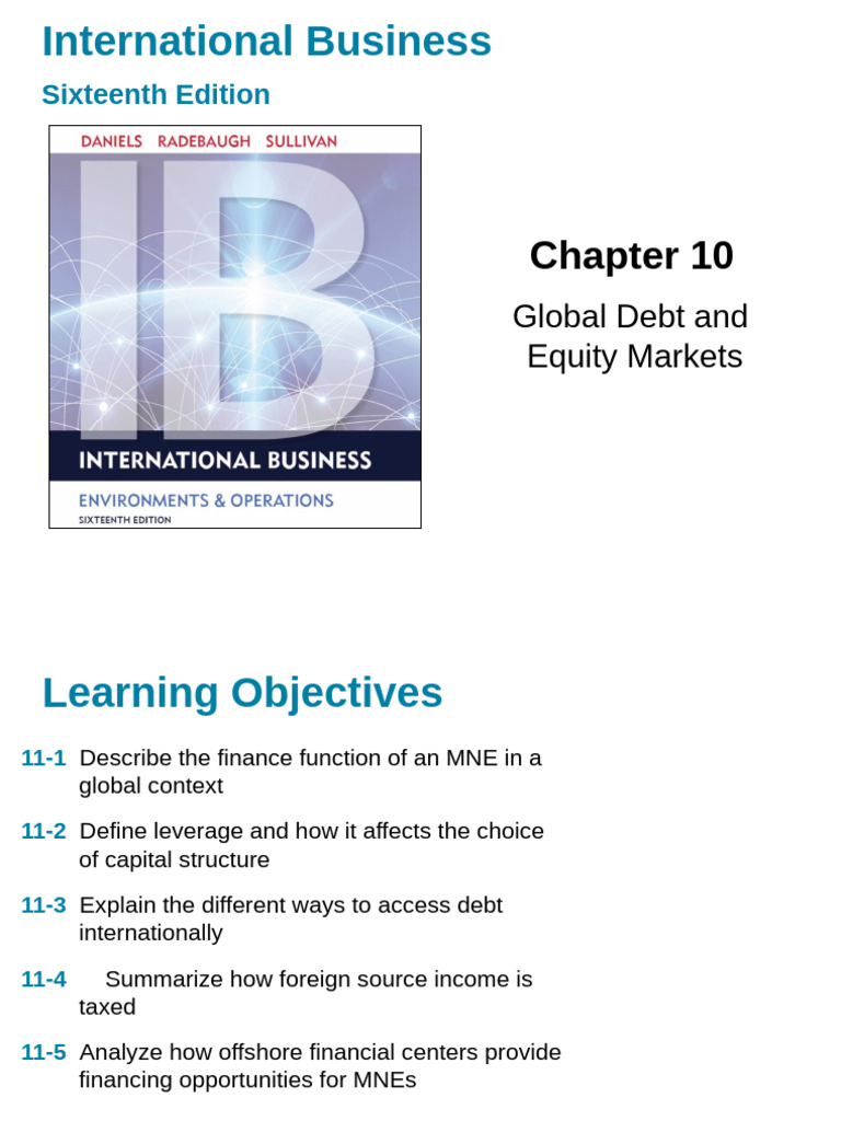 IB Global Debt and Equity Markets | PDF | Bonds (Finance) | Taxes