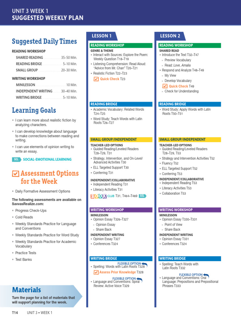 Teacher's Edition U3 Week 1 | PDF | Word | Reading Comprehension