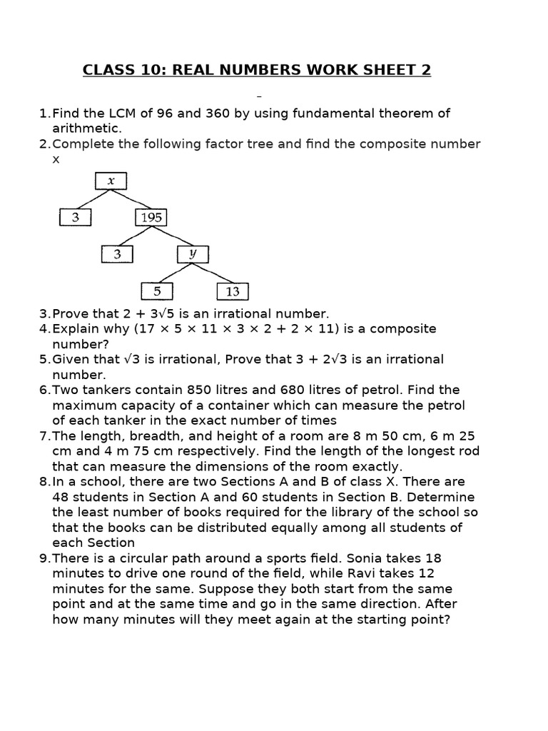 WORKSHEET FILE- HCF-LCM (1) | PDF