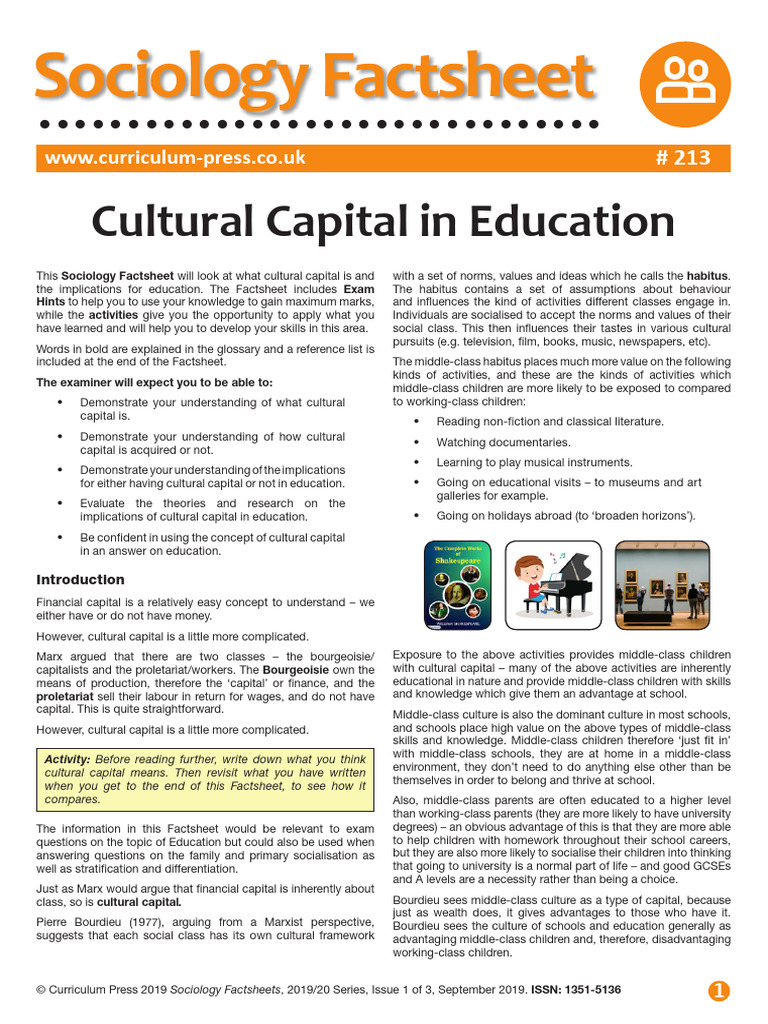 Understanding Cultural Capital in Education | PDF | Liberal Arts Education
