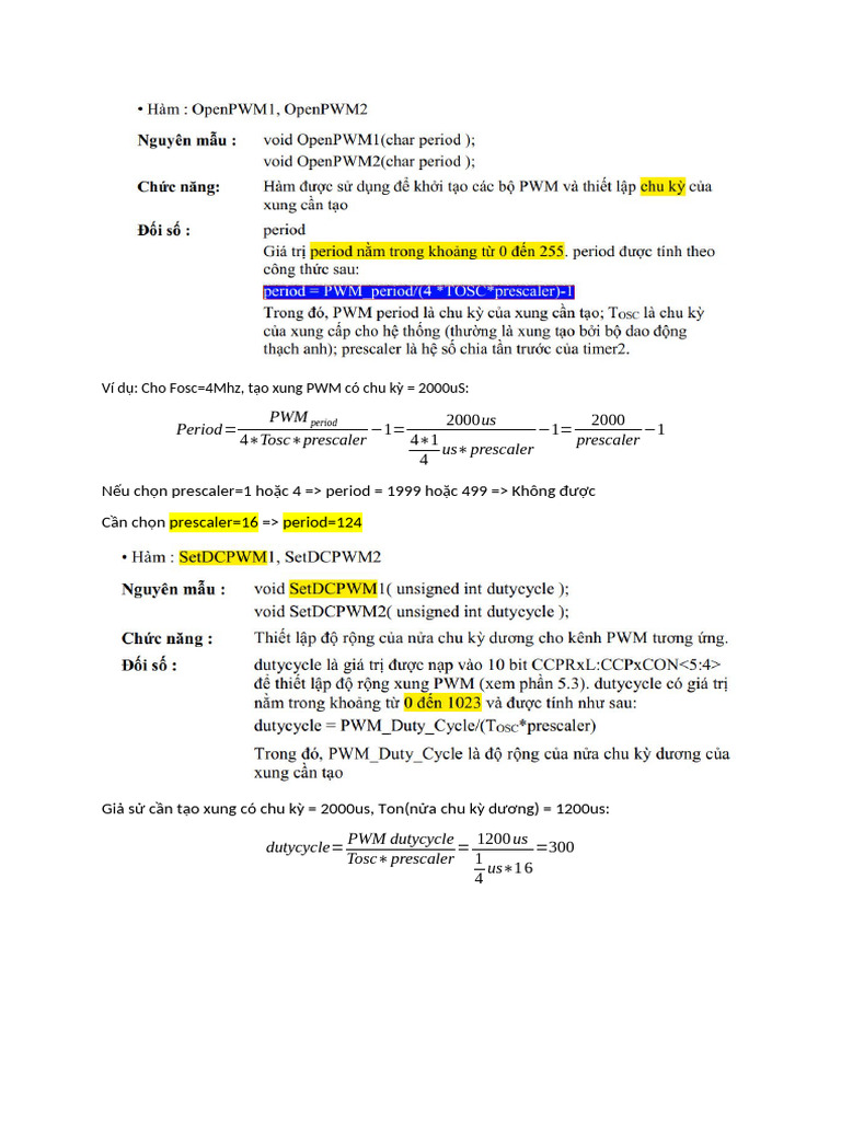 PWM Calculation | PDF