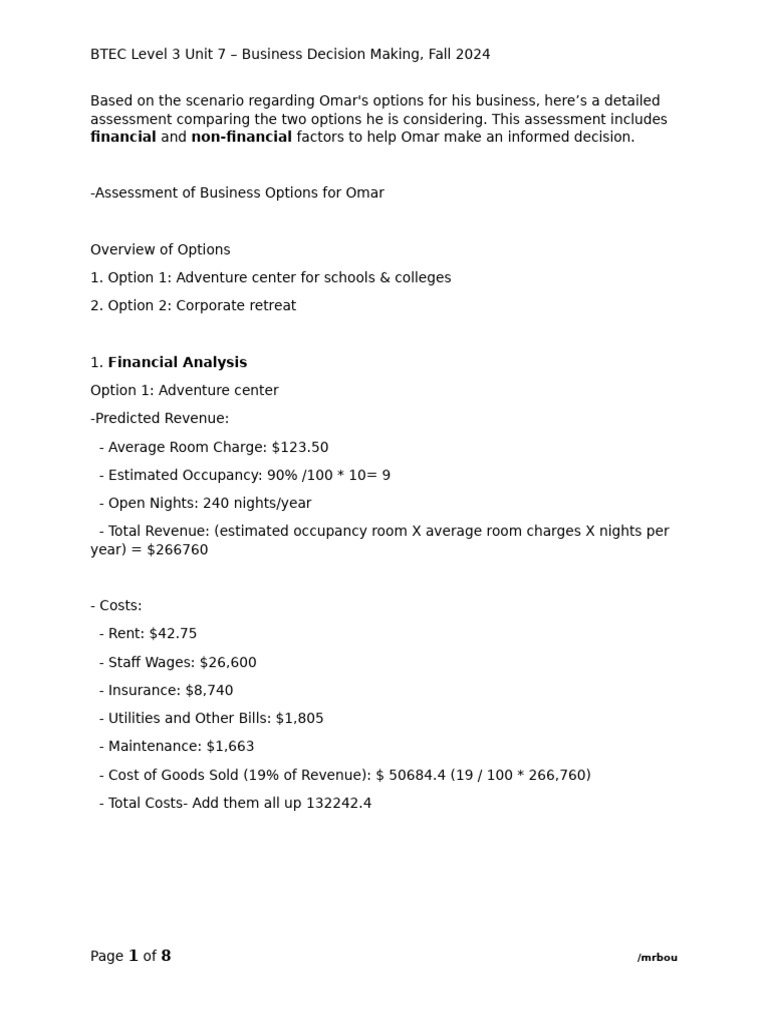 Based on the Provided Scenario Regarding Omar - Copy | PDF | Profit (Economics) | Brand