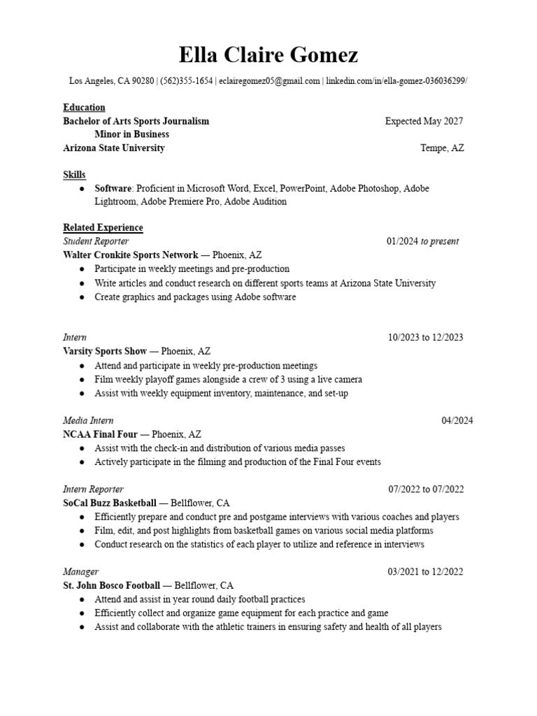 E. Gomez Resume | PDF