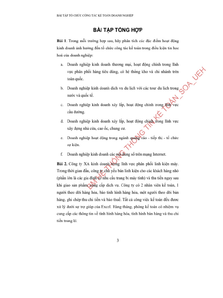 BÀI TẬP TCCTKT | PDF