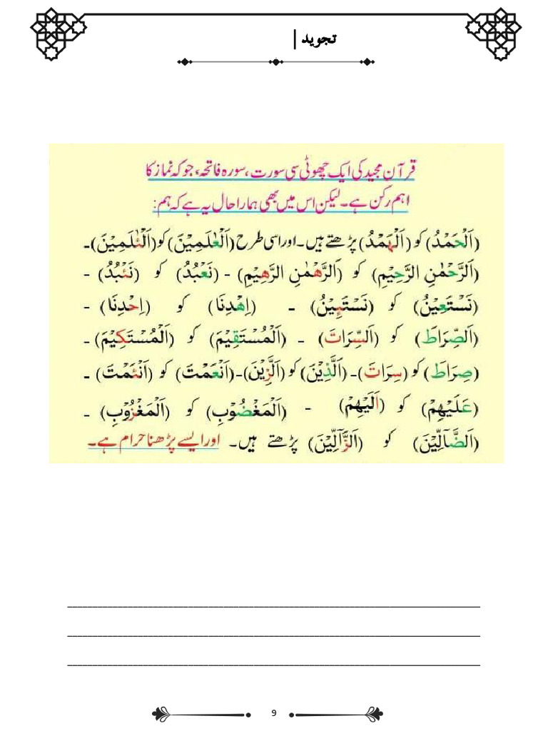 QS - N4-Tajweed 4th Semester | PDF