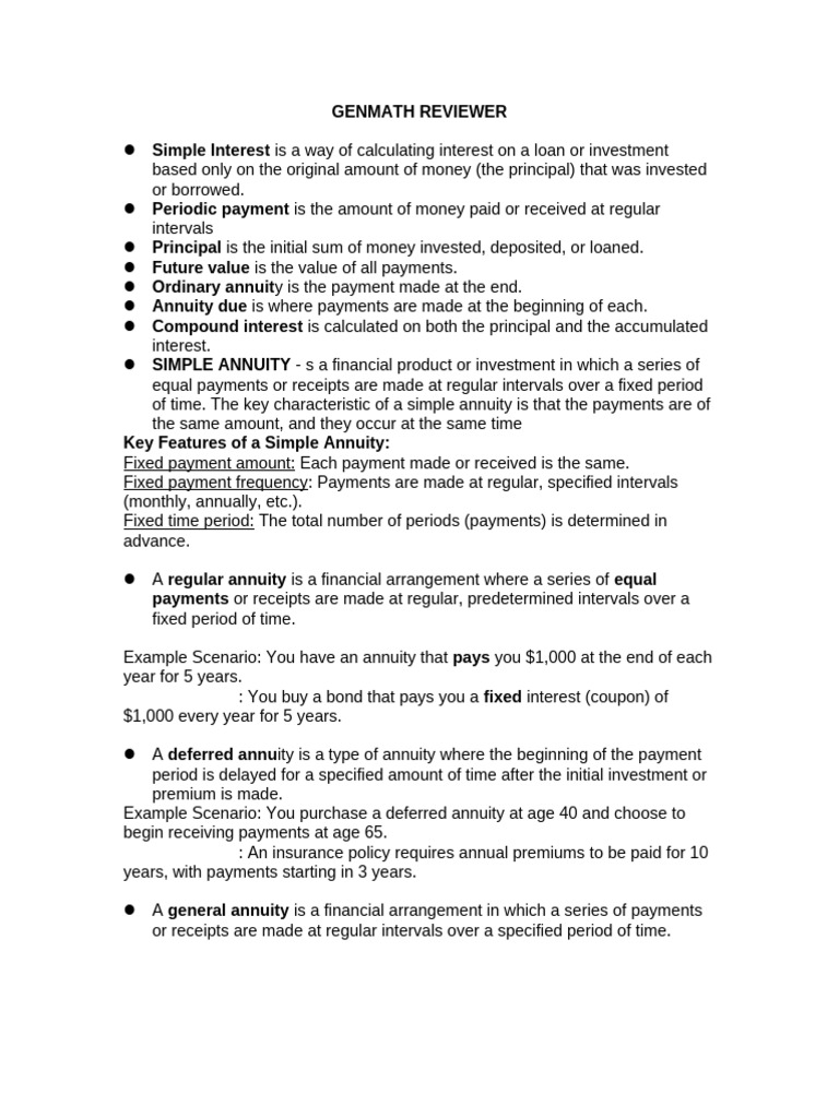 GENMATH-REVIEWER | PDF | Interest | Mathematical Finance GENMATH-REVIEWER | PDF | Interest | Mathematical Finance