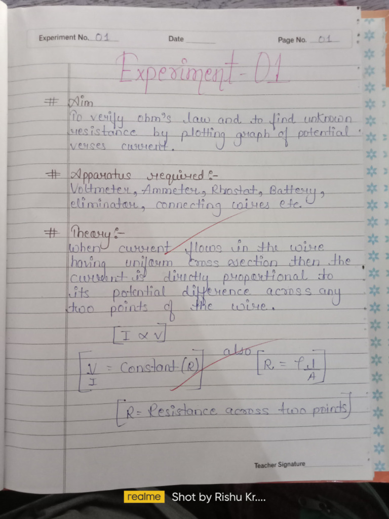 Physics Experiment 1 | PDF