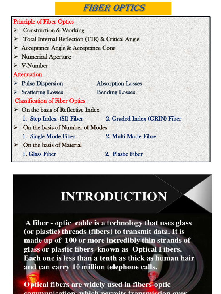 Unit-5 Fibre Optics (2nd Part) | PDF | Optical Fiber | Refractive Index