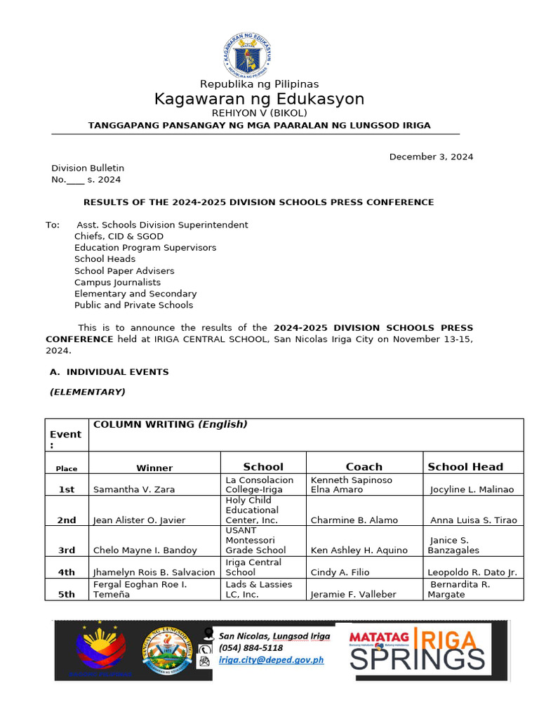 2024 DSPC Bulletin FinalZZZZZZZZZZZZZZZ | PDF