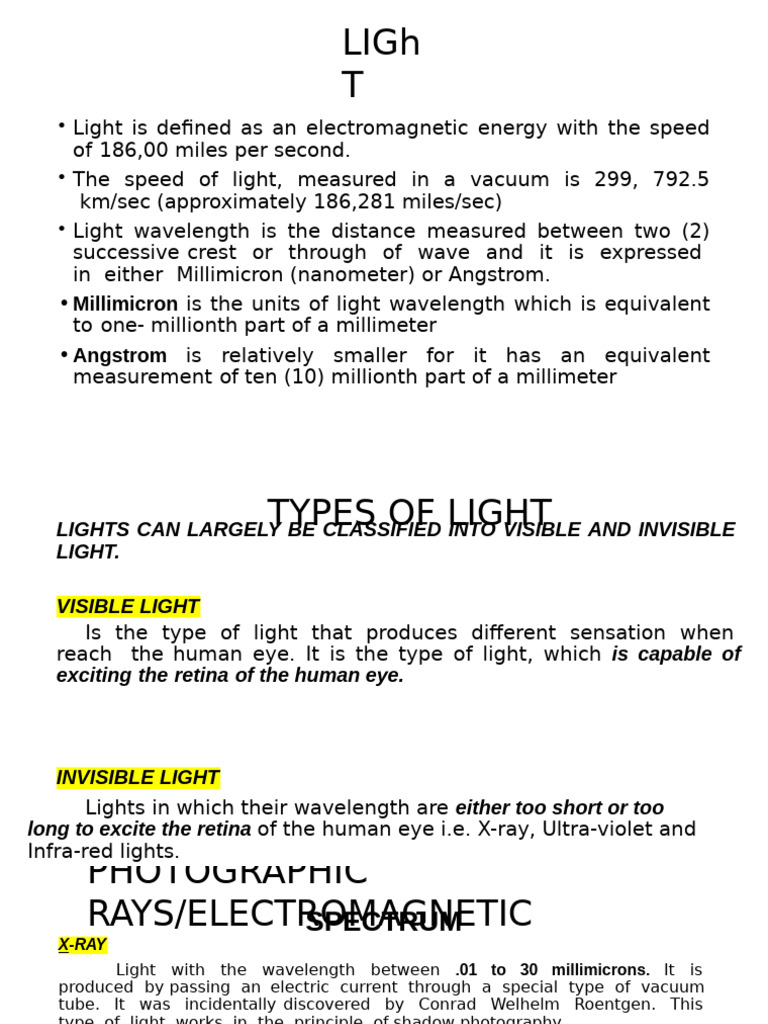 Light | PDF | Light | Incandescent Light Bulb