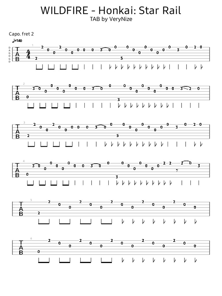 Guitar Pro - WILDFIRE - Honkai - Star Rail-1 | PDF | Music Technology ...