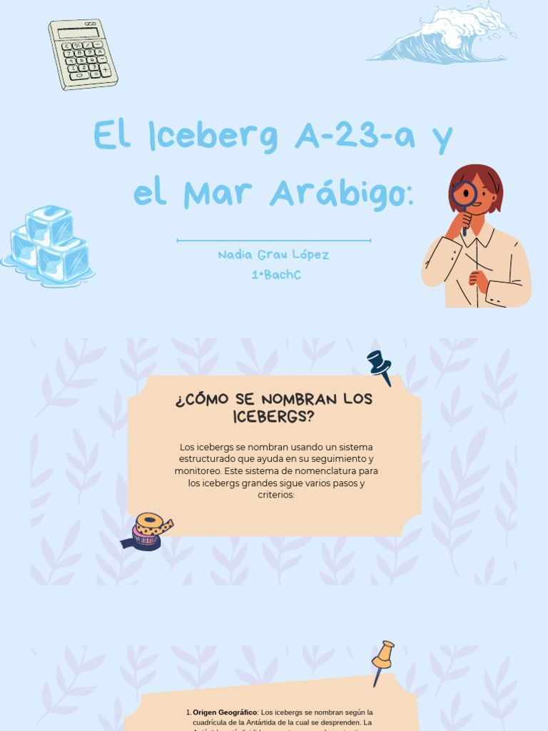 El Iceberg A-23ay el Mar Arábigo | PDF
