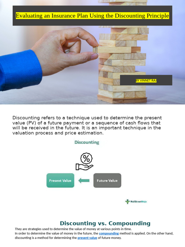 Evaluating An Insurance Plan Using The Discounting Principle | PDF ...