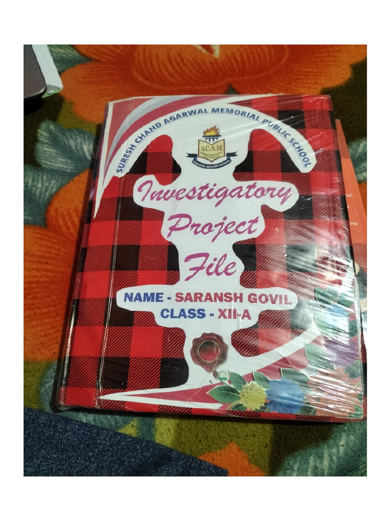 Best Project File Chemistry Class 12th by Saransh Govil | PDF