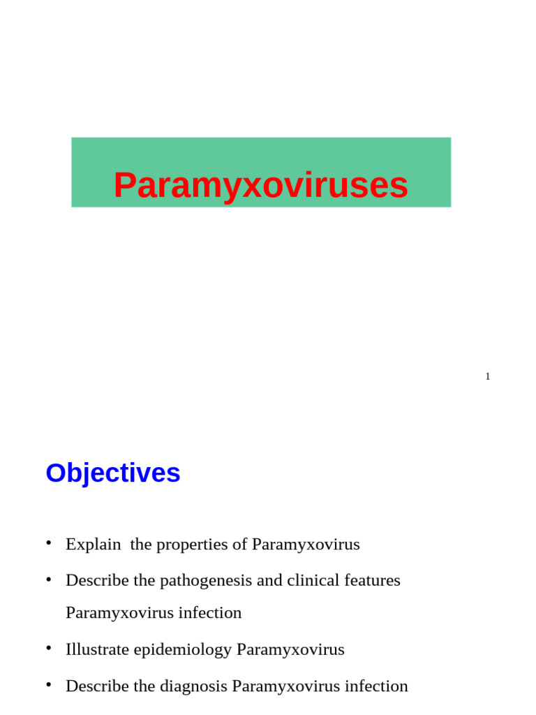 Paramyxoviruses | PDF | Virus | Measles