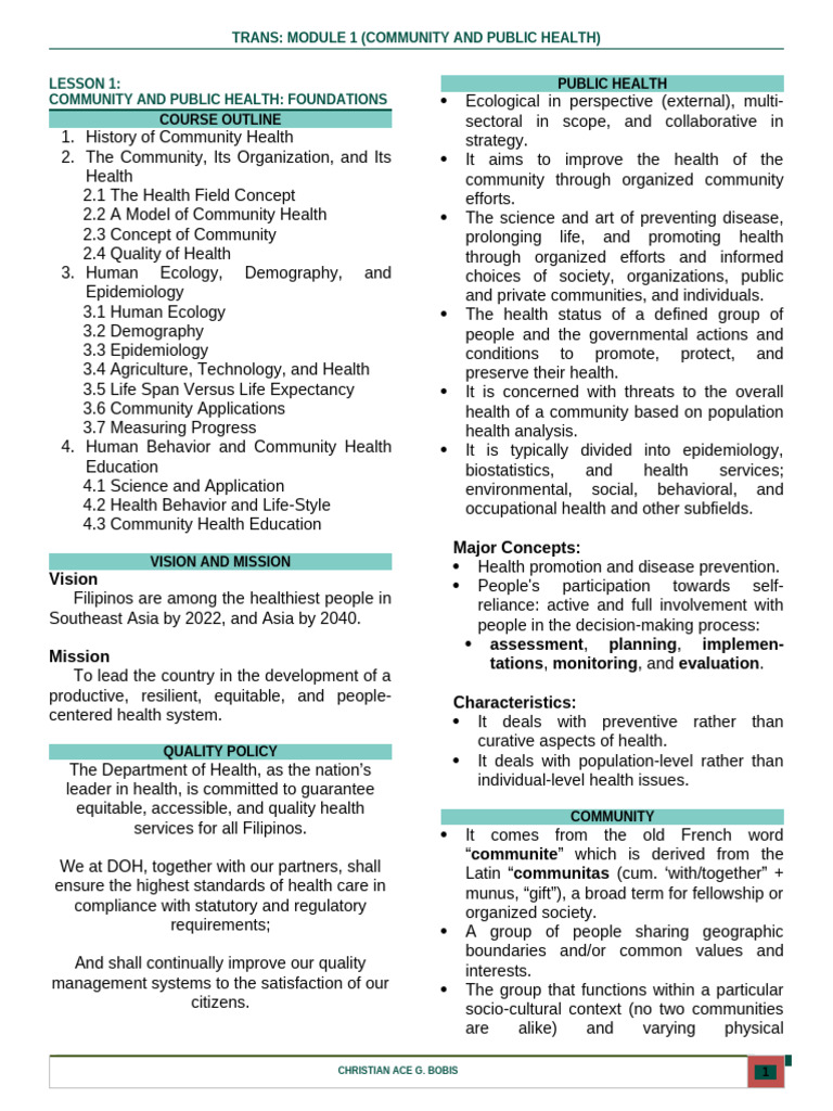 CPH (Midterms) | PDF | Public Health | Health Care