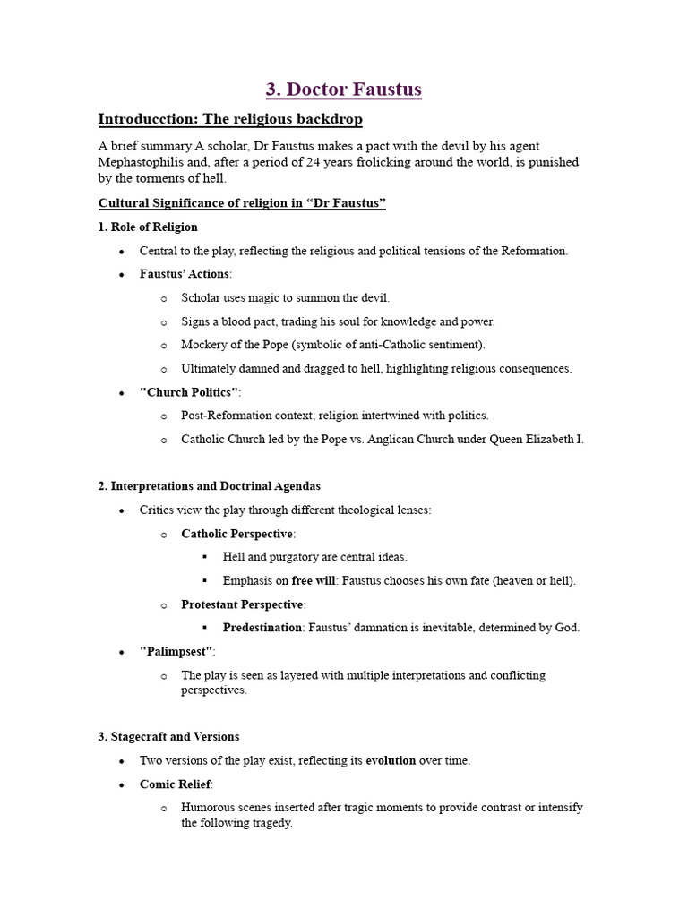 Theatre 3. Dr Faustus | PDF | Calvinism | Hell